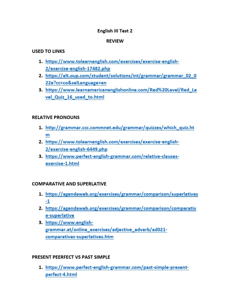 English III Test 2REVIEW | PDF | Onomastics | Languages Of Europe