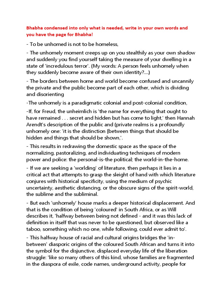The Definition of Unhomeliness | PDF | Stairs