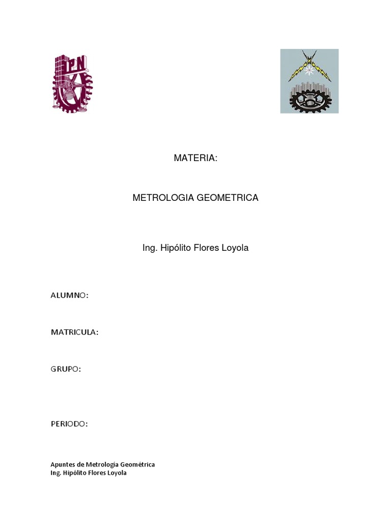 Apuntes de Metrologia Geometrica | PDF | Engranaje | Medición