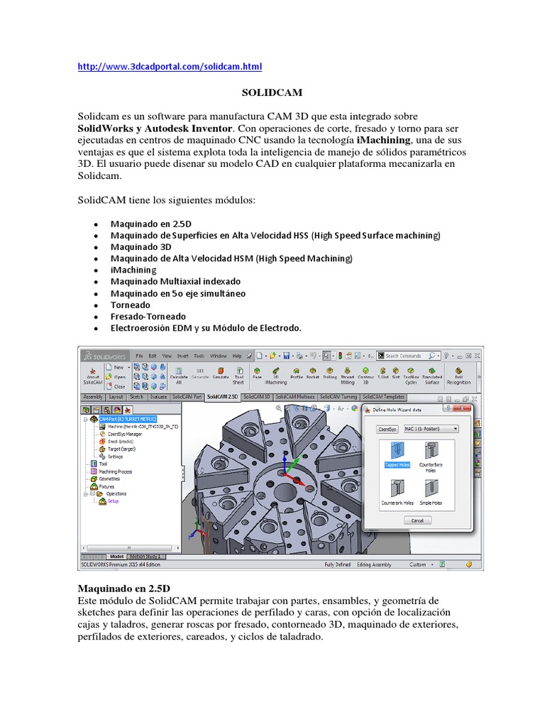SOLIDCAM | PDF | Software | Informática y tecnología de la información