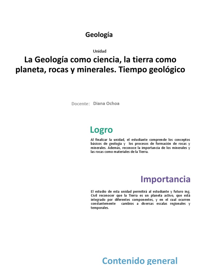 La Geología Como Ciencia | PDF | Roca (geología) | Minerales