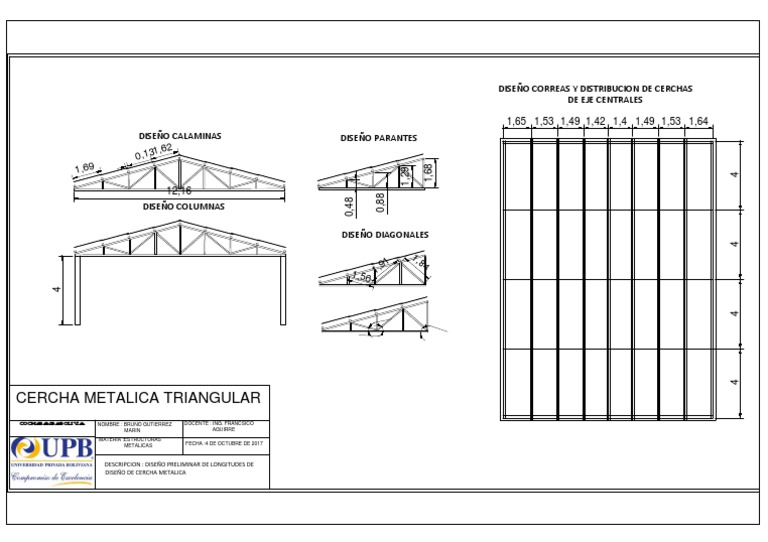 Diseño de Cerchas Metálicas Triangulares | PDF