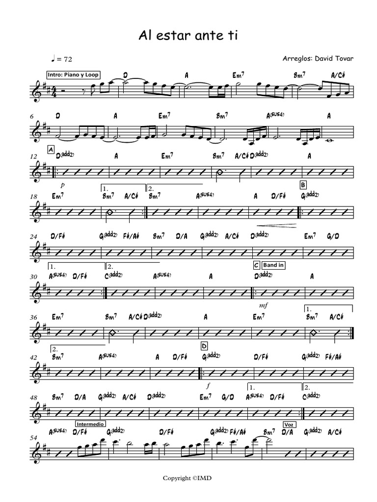 Al Estar Ante Ti - Partitura Completa | PDF | Ocio
