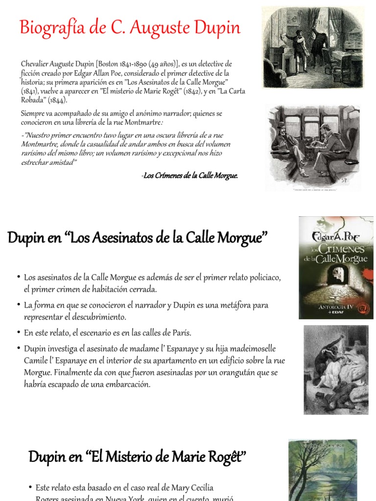 Biografía de Auguste Dupin | PDF | C. Auguste Dupin | Edgar Allan Poe