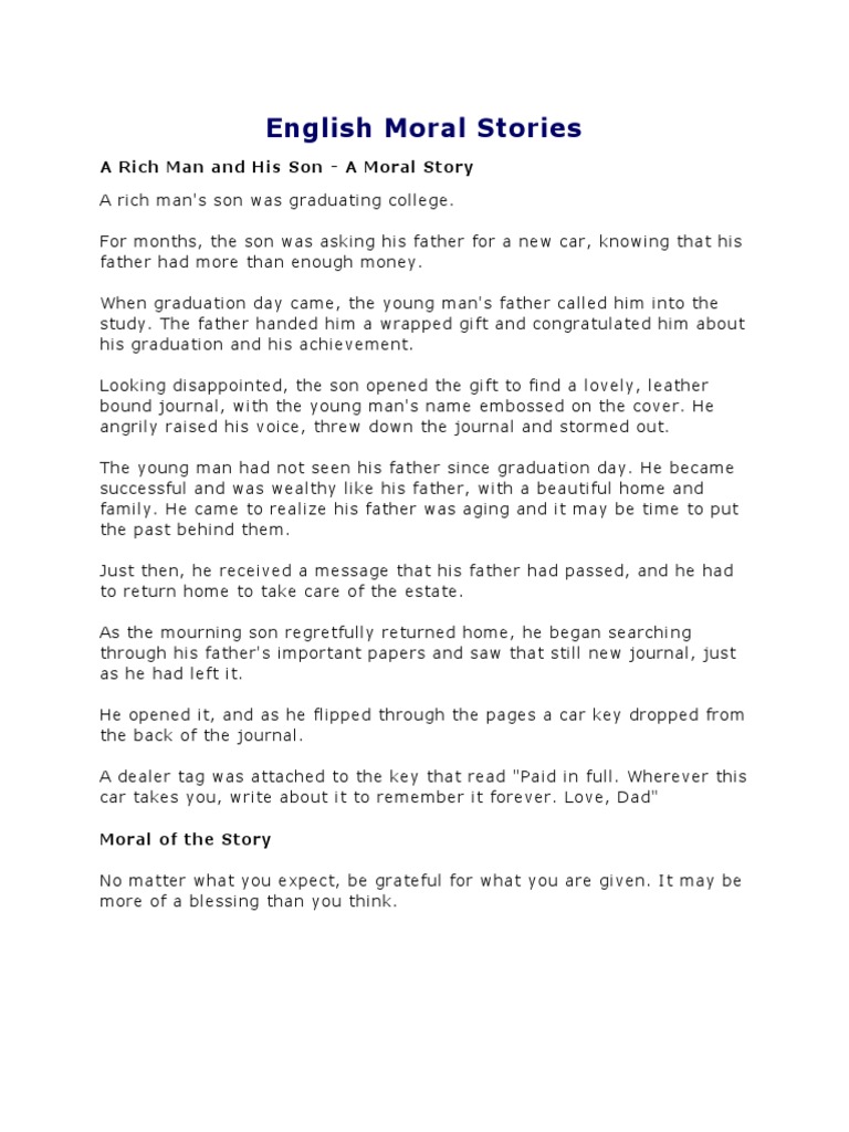 Short Stories For Children | PDF