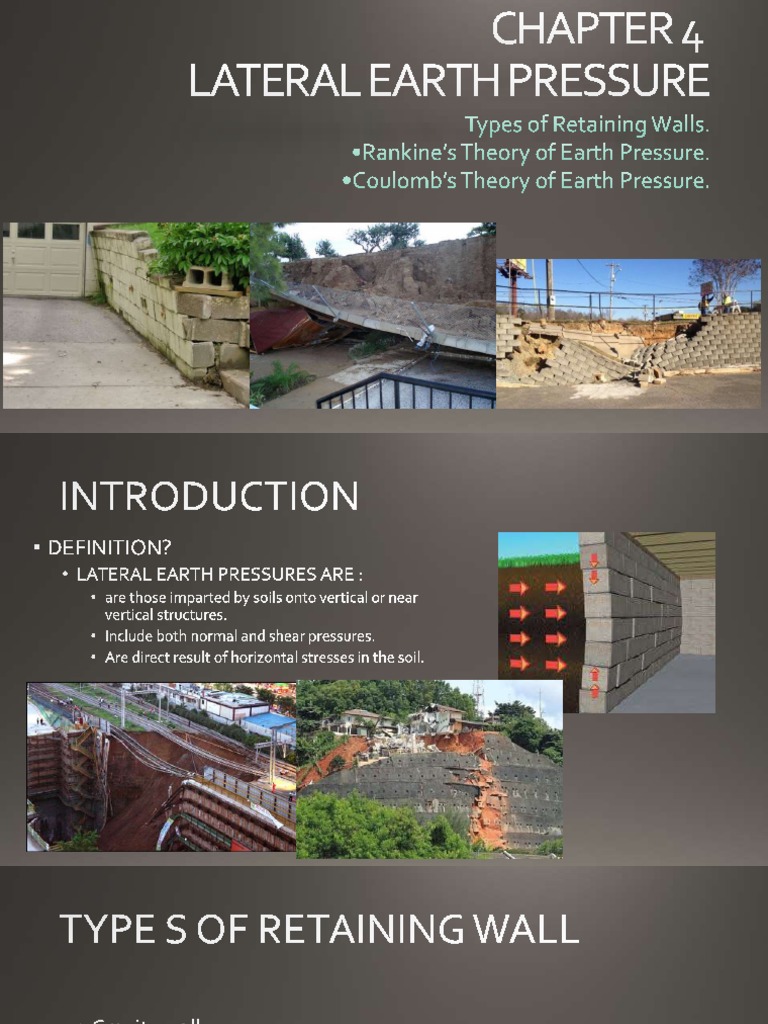 CHAPTER 4 - LATERAL EARTH PRESSURE (R) PDF | PDF | Deep Foundation ...