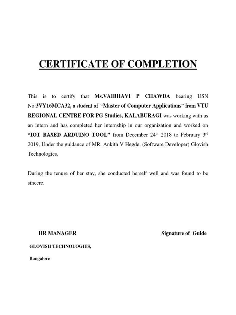 VTU Internship Edited Certificate | PDF | Computing | Software