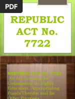 Ra 7722 | PDF | College | Higher Education