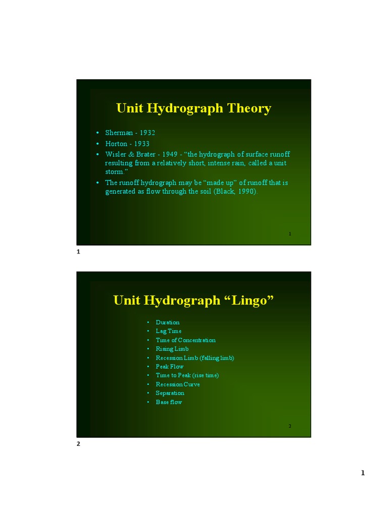 Unit Hydrograph Theory | PDF | Hydrology | Water