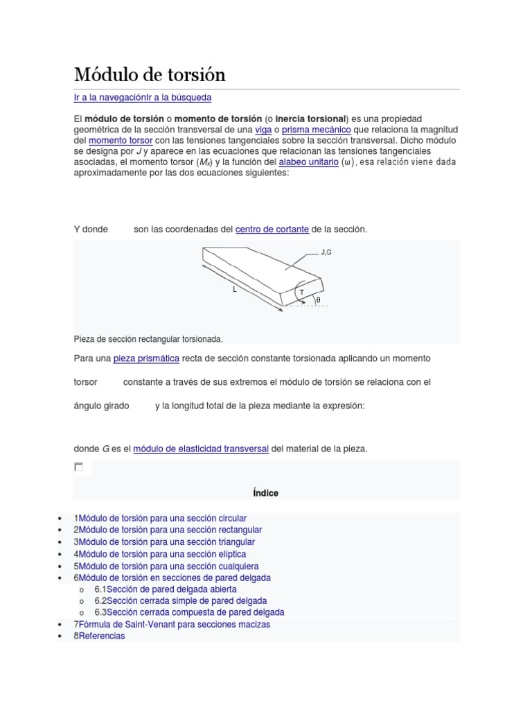 Modulo de Torsion | PDF | Análisis matemático | Enseñanza de matemática