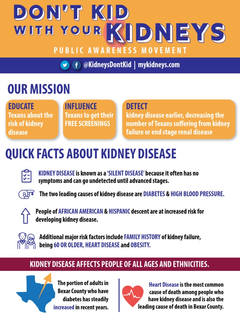 Kidney Disease Fact Sheet | PDF | Chronic Kidney Disease | Kidney Disease