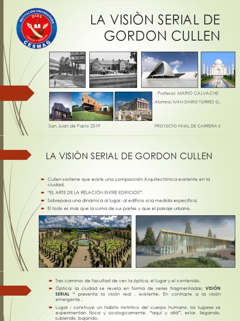 La Visiòn Serial de Gordon Cullen | Paisaje | Percepción visual