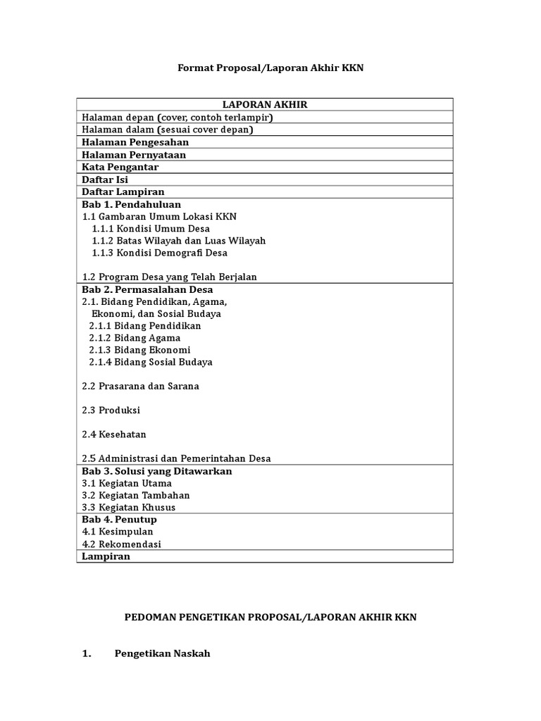 Format Laporan 2019 | PDF