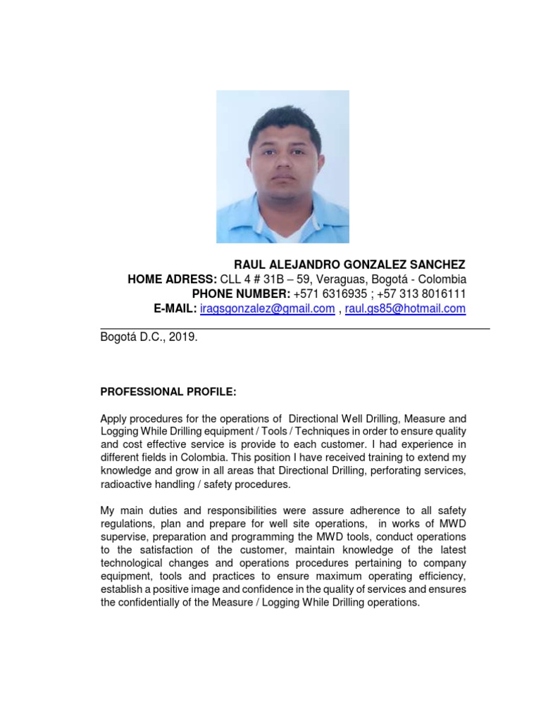 CV Raul Gonzalez | PDF | Colombia | Bogotá