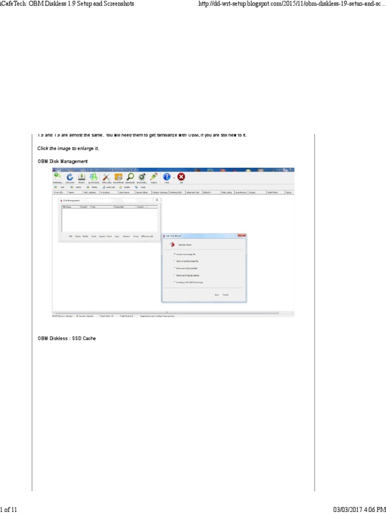 Icafetech OBM Diskless 1.9 | PDF | Distributed Computing Architecture | Computing Platforms