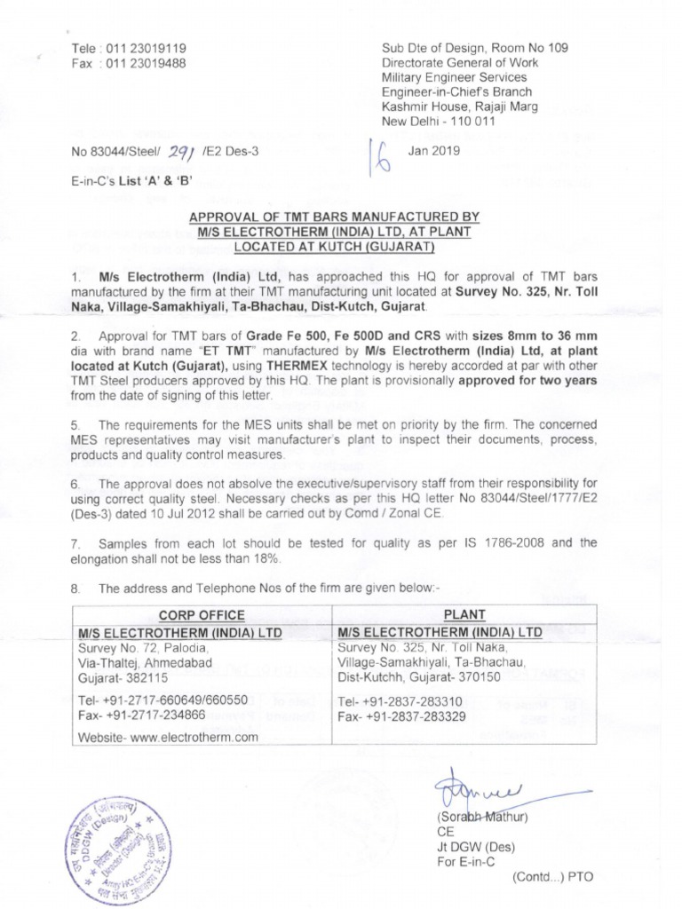01 Mes Approval Jan19 PDF | PDF