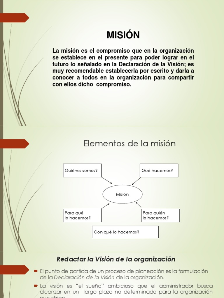 Misión y Visión en Organizaciones | PDF | Calidad (comercial) | Business