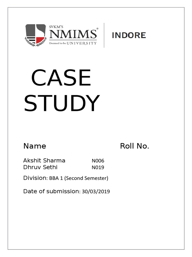 Case Study: Name Roll No | PDF | Personality Type | Extraversion And ...