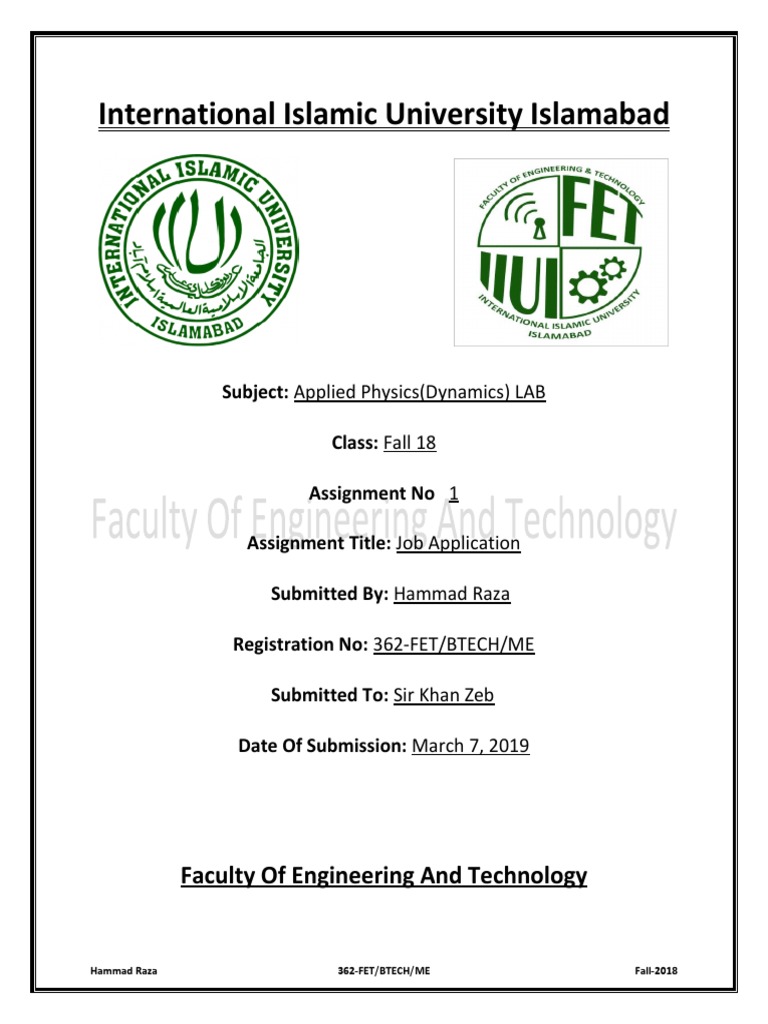 Assignment Cover Page | PDF