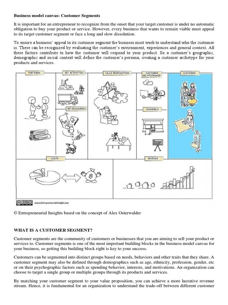 Business Model Canvas: Customer Segments | PDF | Market Segmentation ...