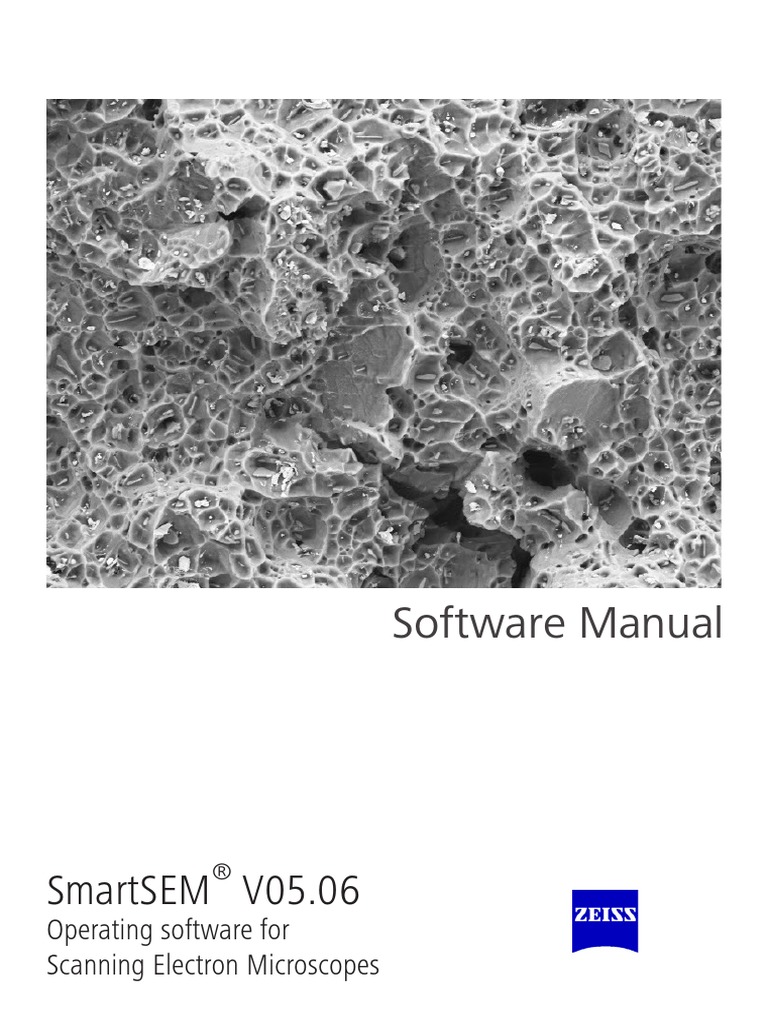Zeiss SmartSEM Software Manual PDF | PDF | Scanning Electron Microscope ...