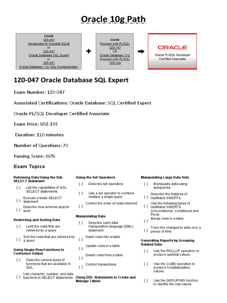 Oracle 10g 11g Oca Ocp Pdf Pl Sql Sql