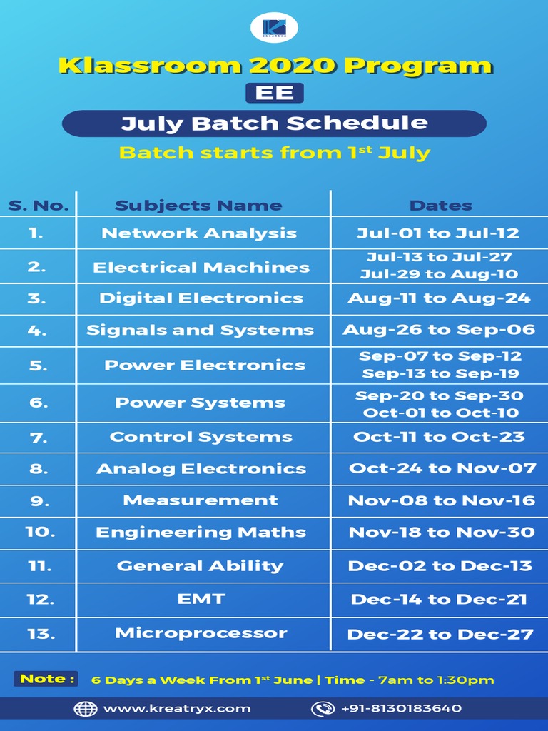 July Schedule | PDF
