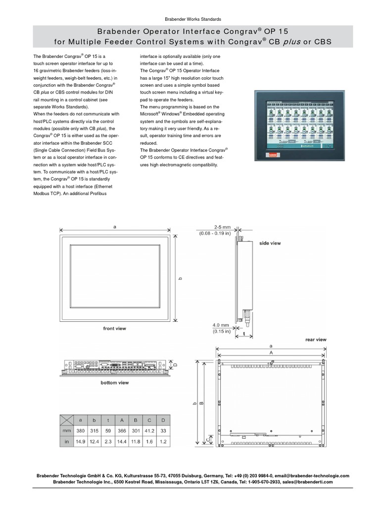 Op15 CB Plus - e | PDF | Programmable Logic Controller | Graphical User Interfaces