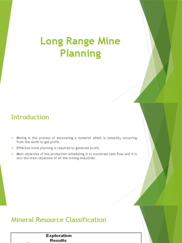 Long Range Mine Planning Presentation | PDF | Mining | Economies