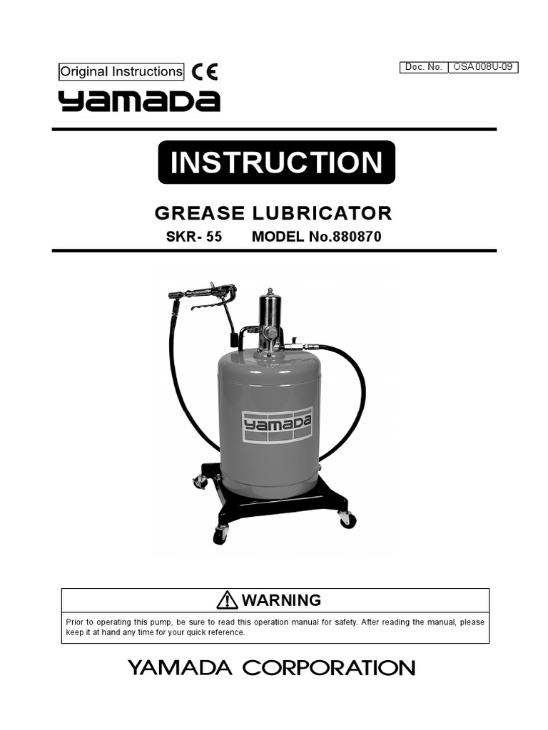 Yamada Grease Pump PDF | PDF | Pump | Valve