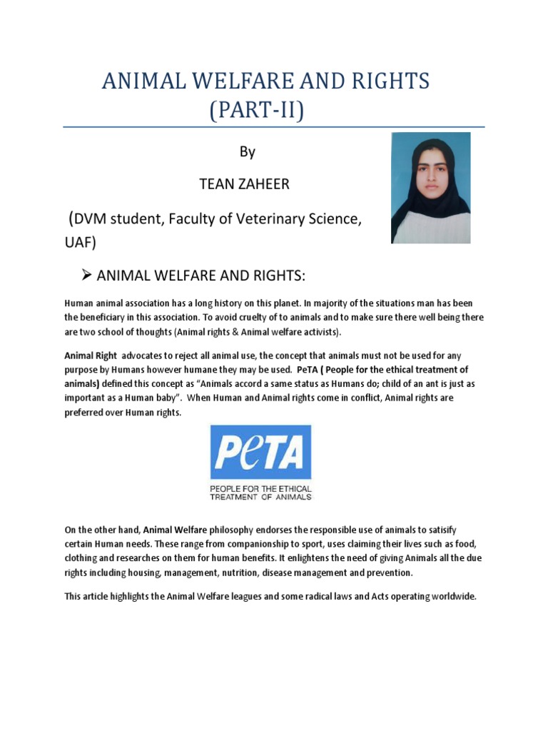 Animal Rights and Welfare Laws in India | PDF | Animal Welfare ...