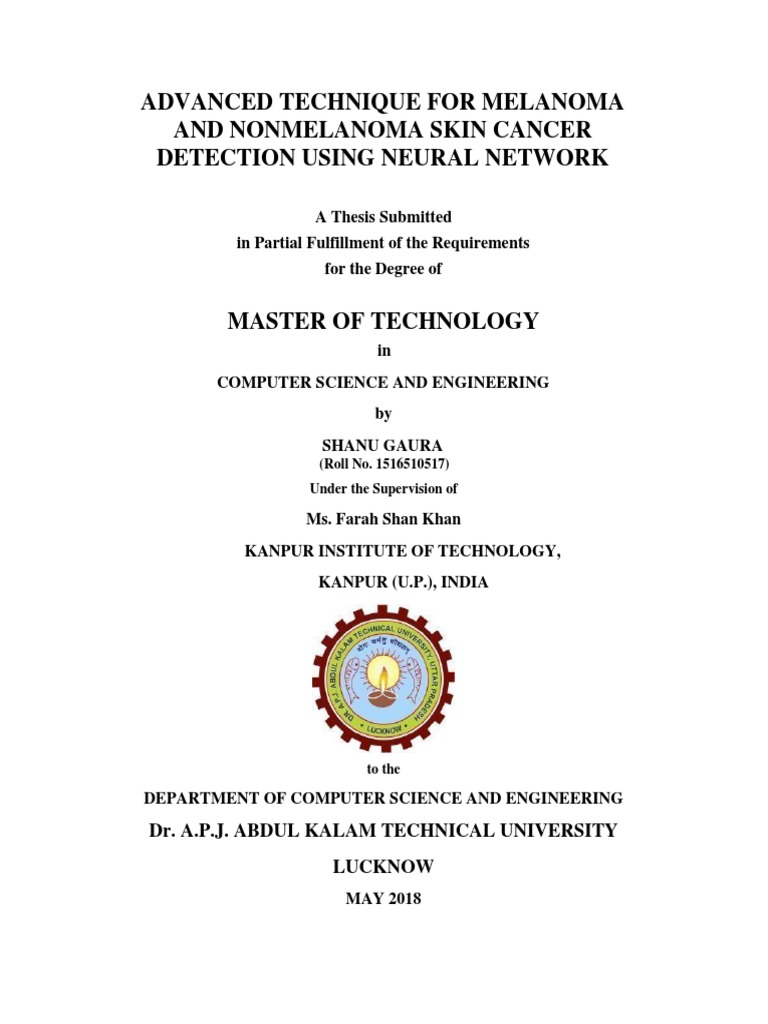 Shanu Thesis | PDF | Melanoma | Skin Cancer
