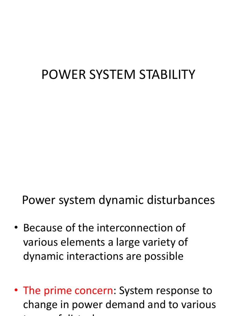 Power System Stability | PDF | Electric Power System | Stability Theory