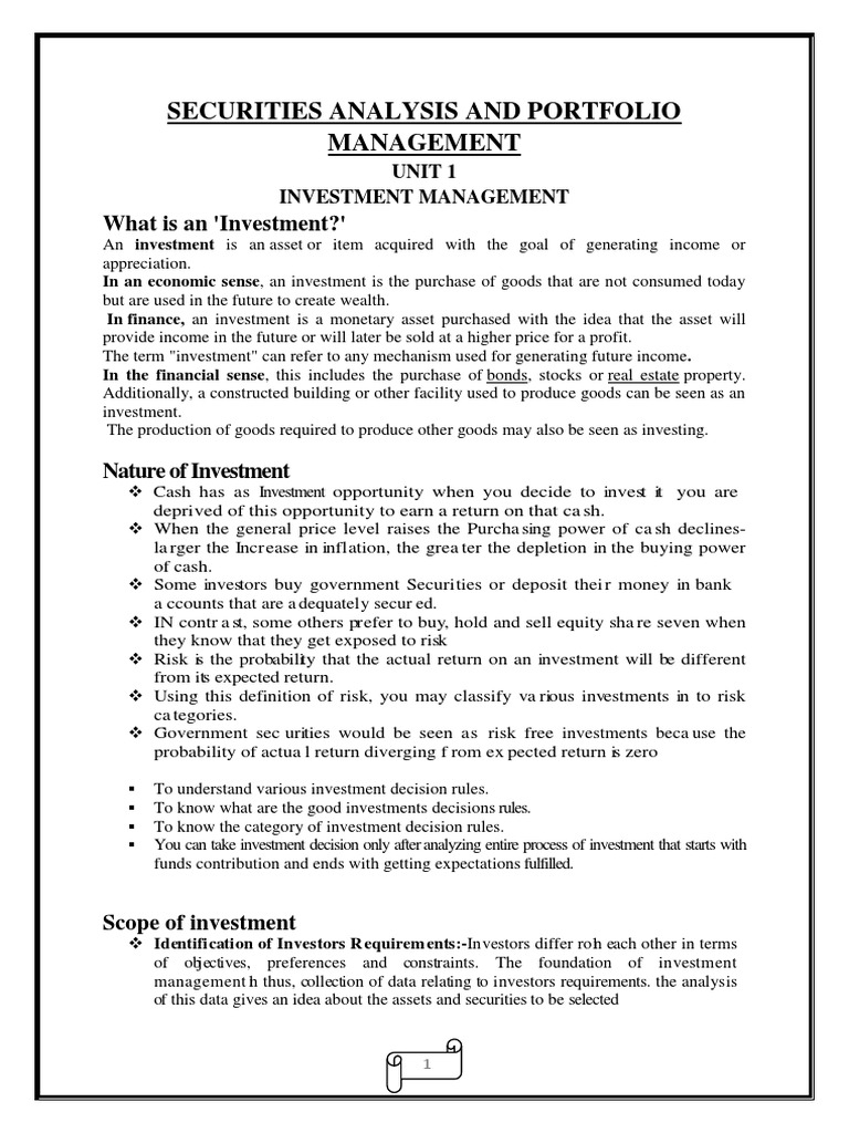 Investment Management Basics Explained | PDF | Bonds (Finance) | Yield ...