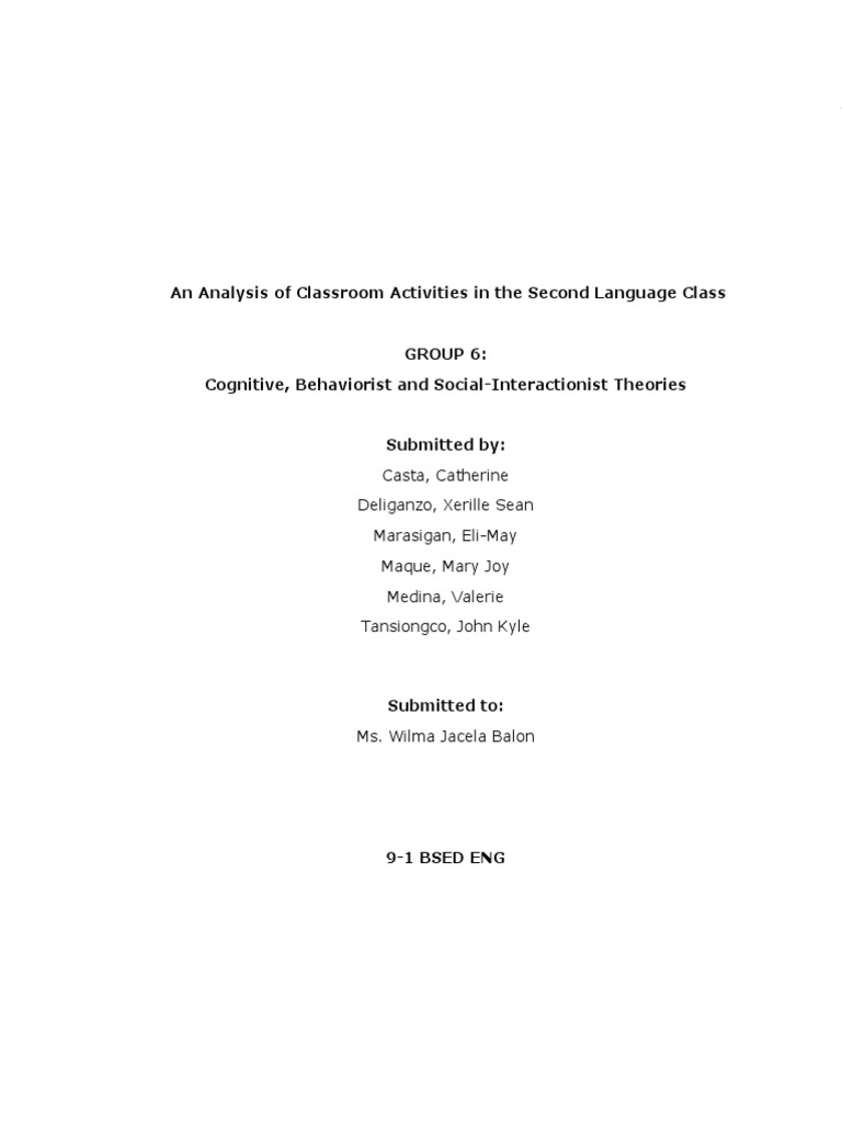 Group 6 Term Paper (Intro) | PDF | Behaviorism | Reinforcement