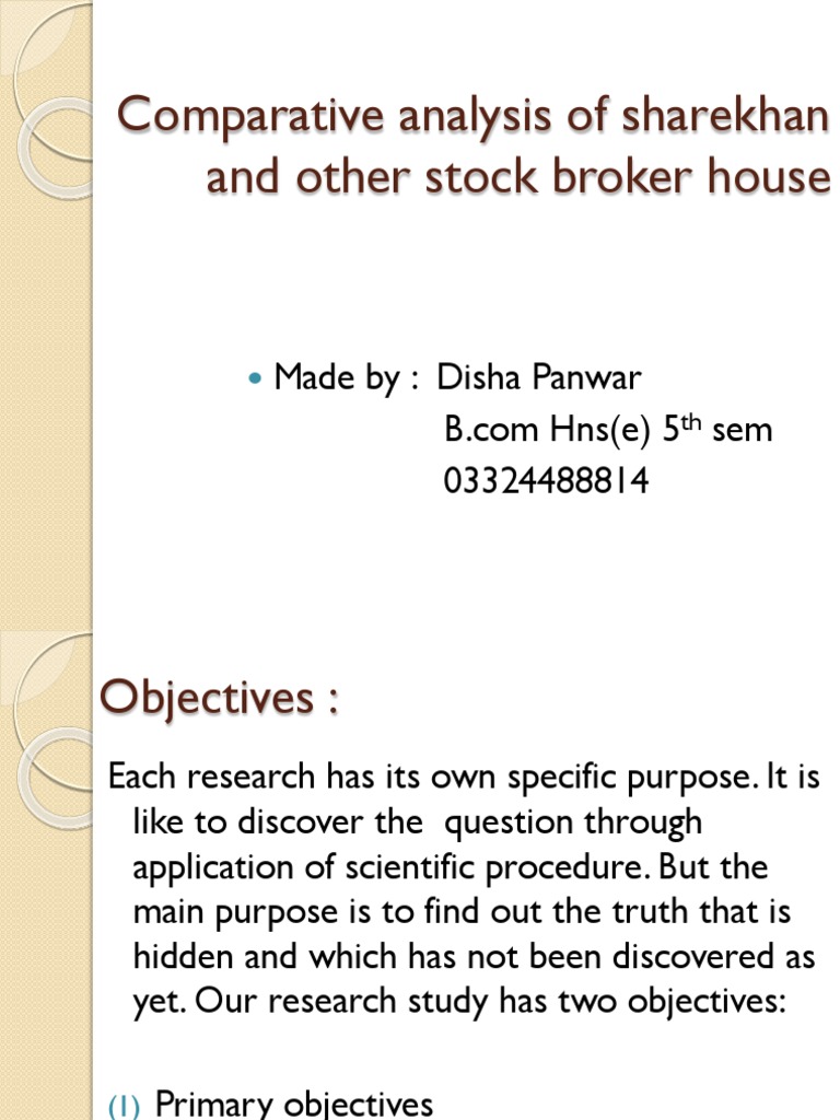 Sharekhan: A Comparative Analysis | PDF | Sampling (Statistics) | Stocks