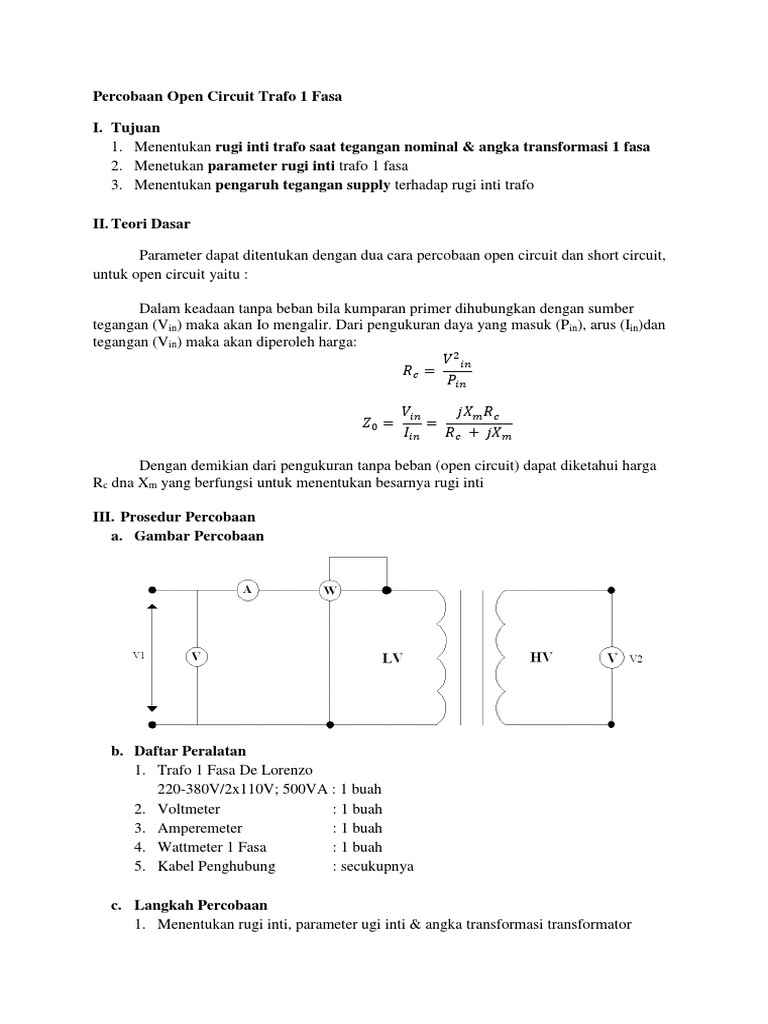 MENGENTUKAN POLARITAS TRANSFORMATOR 1 FASA | PDF