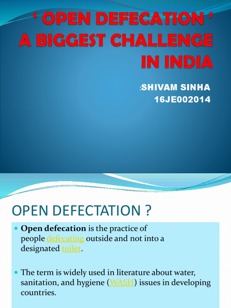 Open Defecation Pdf Public Health Hygiene