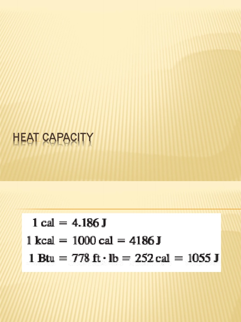 Heat Capacity | PDF