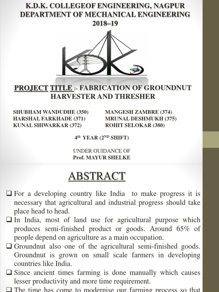Groundnut Harvester and Thresher Design | PDF | Peanuts | Agronomy