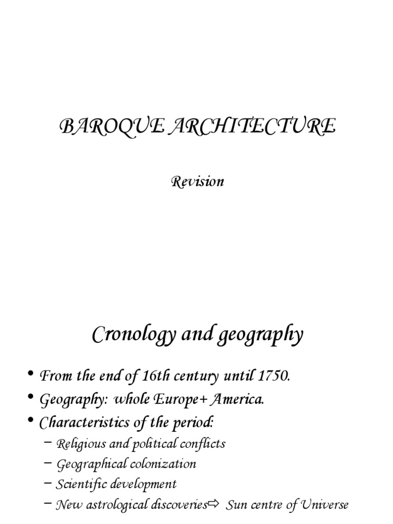 Baroque Architecture: Revision | PDF | Baroque | Western Art