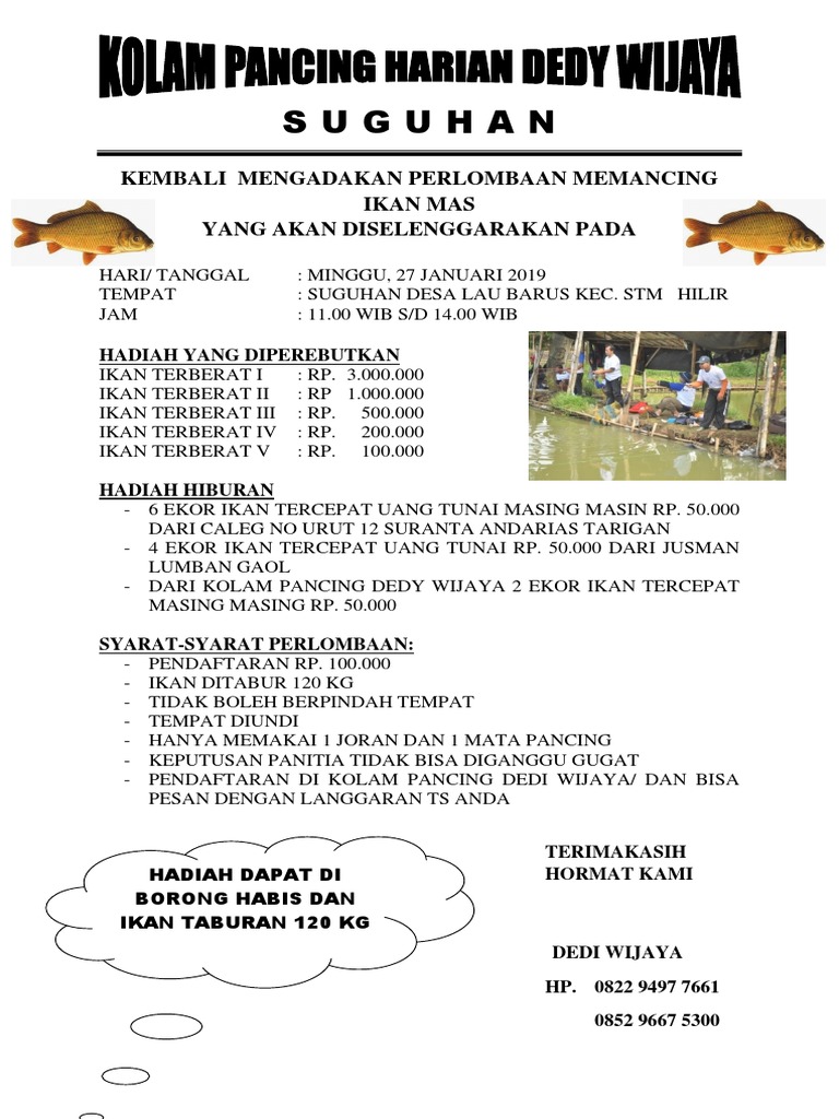 Brosur Lomba Pancing | PDF