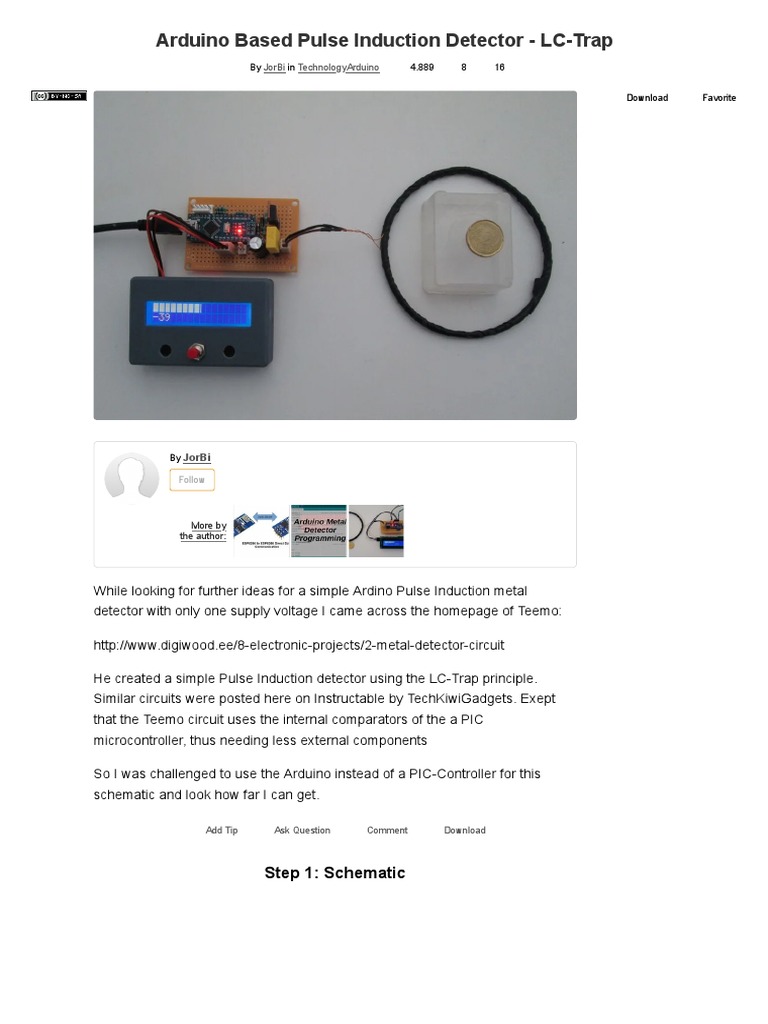 Arduino Based Pulse Induction Detector Lc Trap 3 Steps Pdf Detector Radio Electronic