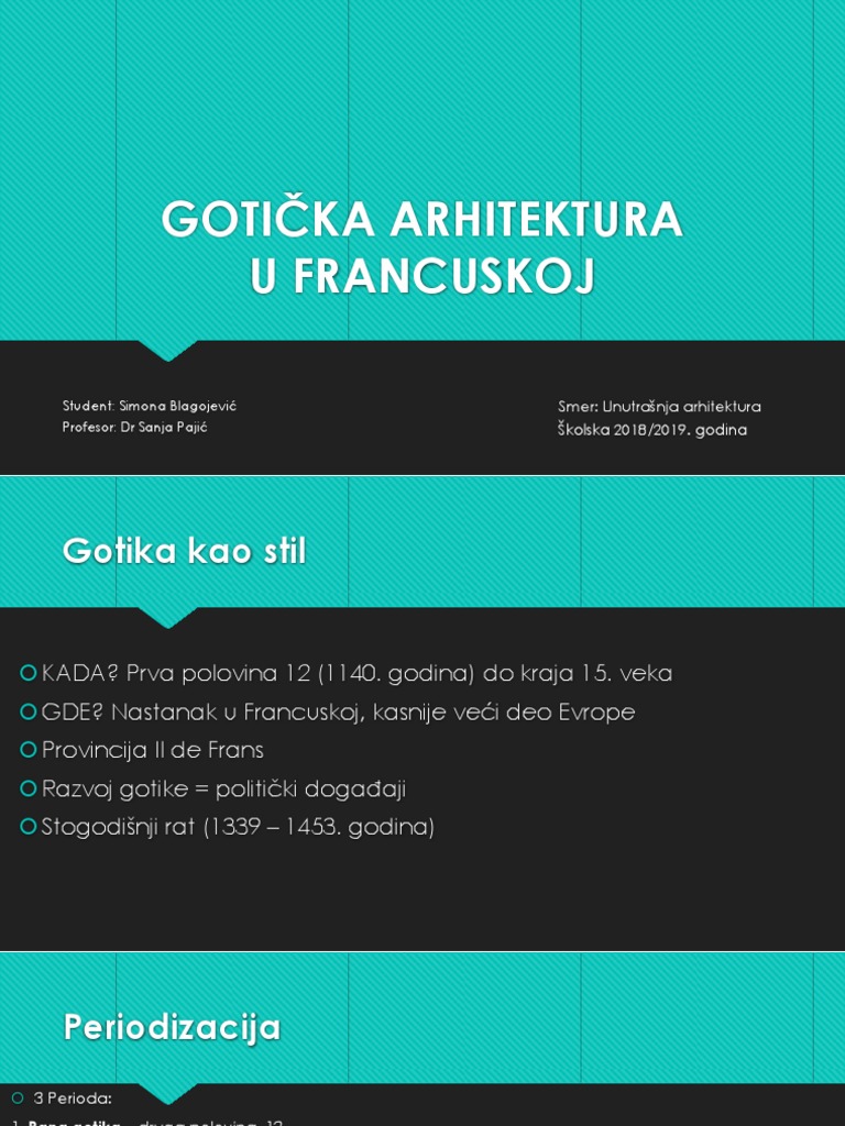 Goticka Arhitektura U Francuskoj | PDF