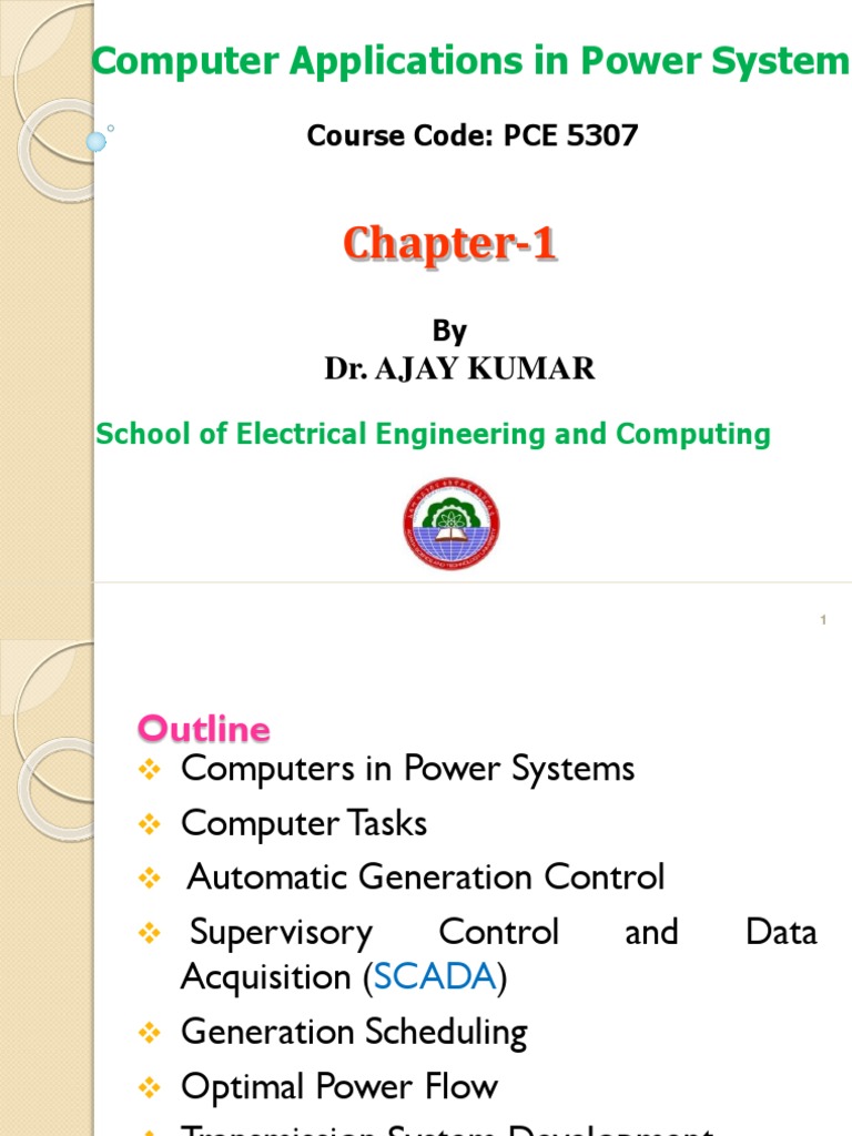 Chapter-1: Computer Applications in Power System | PDF | Scada ...