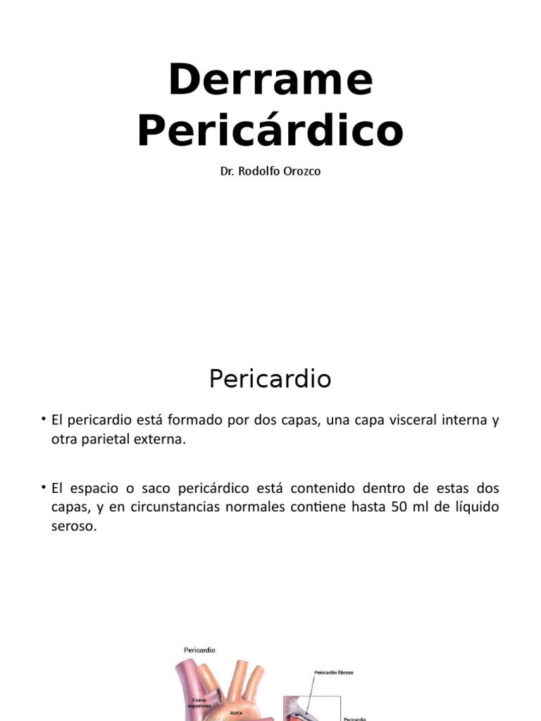 Derrame Pericardico | PDF | Especialidades Medicas | Medicina CLINICA