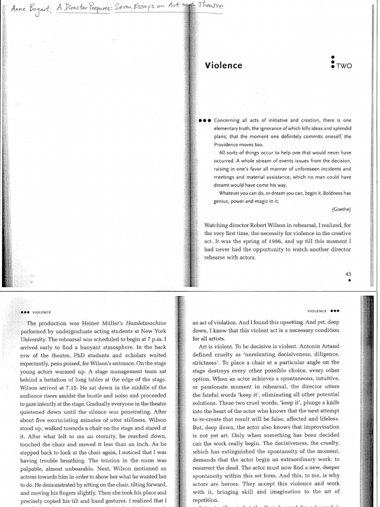 Anne Bogart-A Director Prepares | PDF