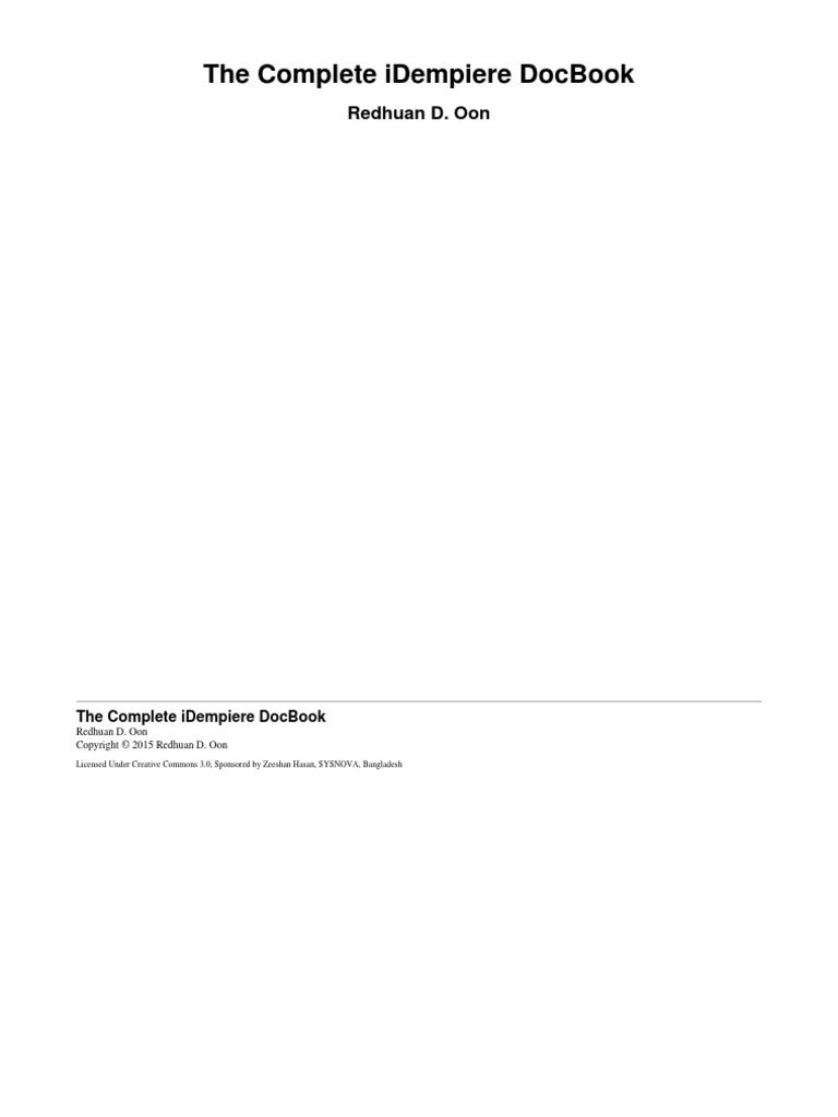 Idempiere Doc Book PDF | PDF | Invoice | Receipt