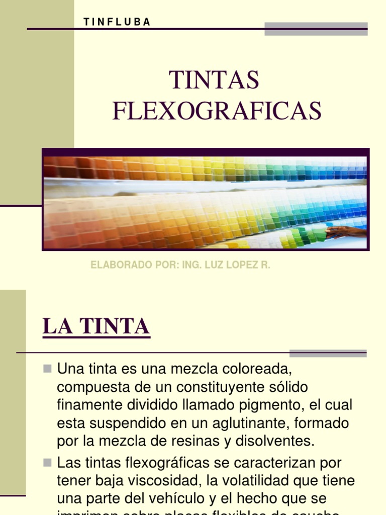 Composición y Tipos de Tintas Flexográficas | PDF | Pigmento | Tinta