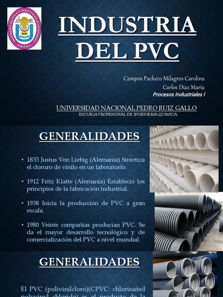 Produccion Del PVC | PDF | Cloruro de polivinilo | Química de polímeros
